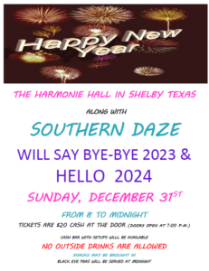 HARMONIE HALL TO HOST NEW YEAR’S EVE DANCE – KWHI.com